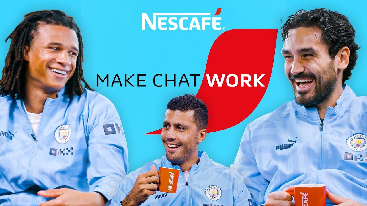 What makes Ilkay Gundogan happy?! | Nathan Ake + Rodri take a coffee ...