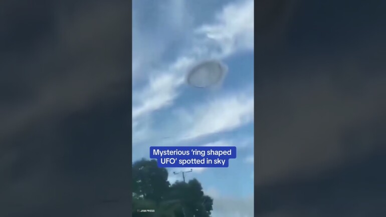 Mysterious 'ring shaped UFO' spotted in the sky Mysterious 'ring shaped UFO' spotted in the sky