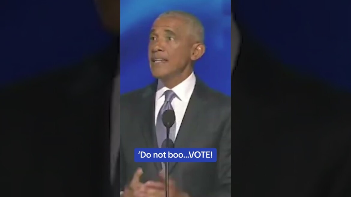 Barack Obama stops people from booing Trump: 'Do not boo...VOTE!'