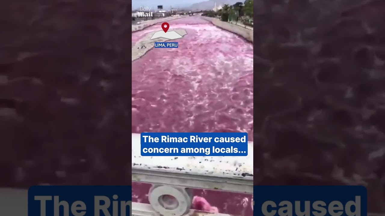 River turns RED in Peru