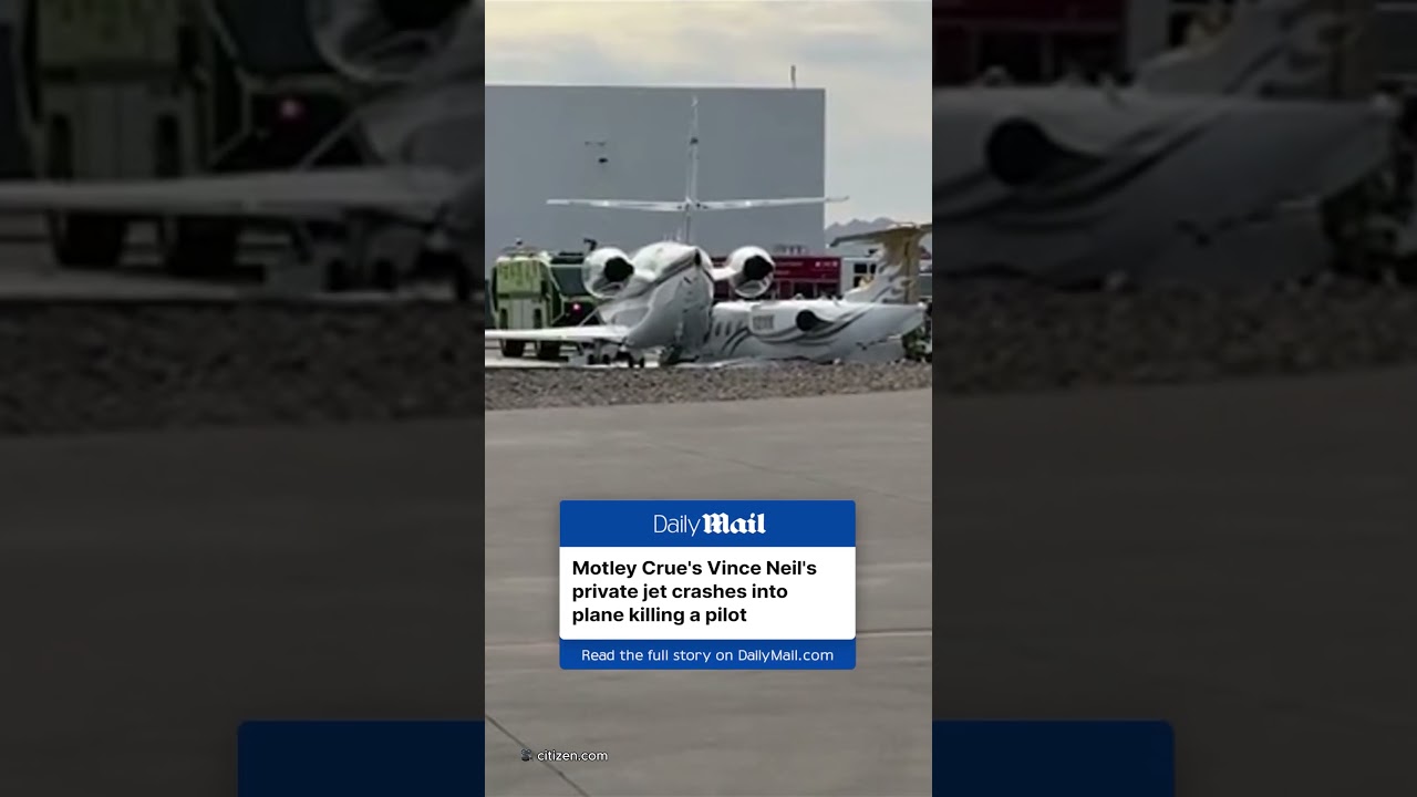 Motley Crue's Vince Neil's private jet CRASHES into plane